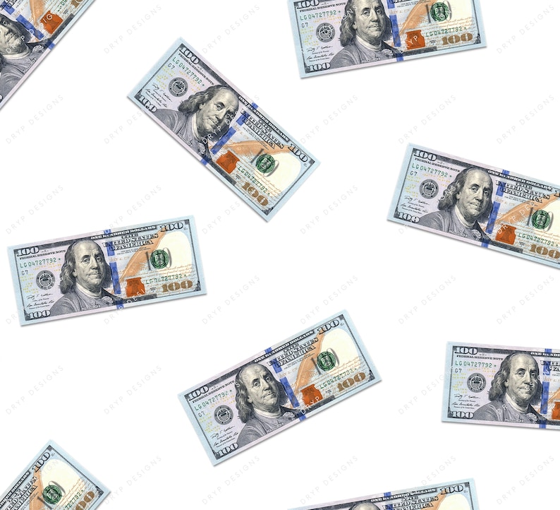 100 Dollar Bill Seamless Money PNG Overlay Digital Download - Etsy