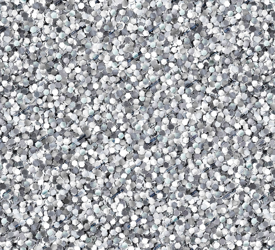 Silver + White Glitter Seamless Digital Paper Background Texture ...