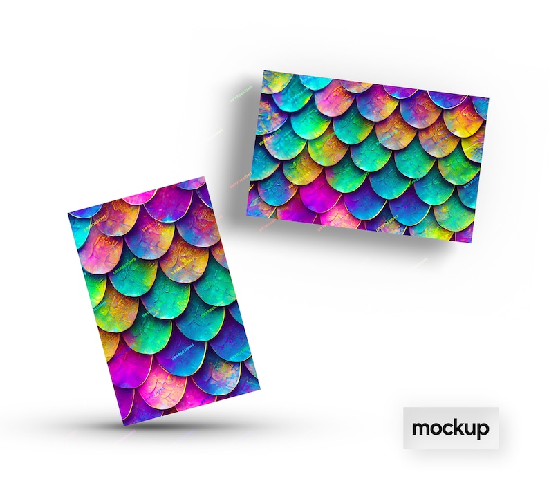 Rainbow Mermaid Scales Seamless Digital Paper Background - Vibrant ...
