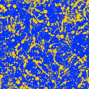 Blue + Yellow Paint Splatter Seamless Digital Paper Background - Paint ...