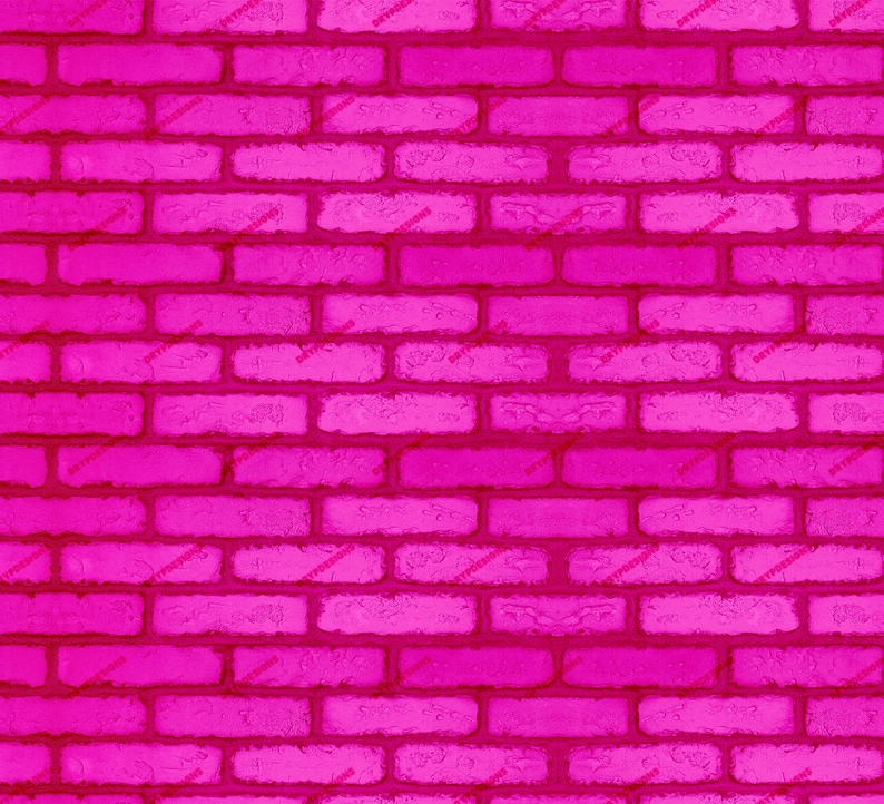 Hot Pink Brick Wall Seamless Background Texture - Vibrant Architecture ...