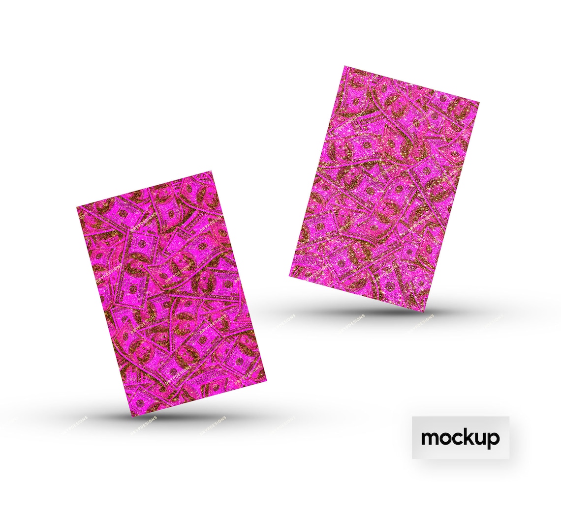 Pink Gold Glitter Money Seamless Background Raining Pink - Etsy
