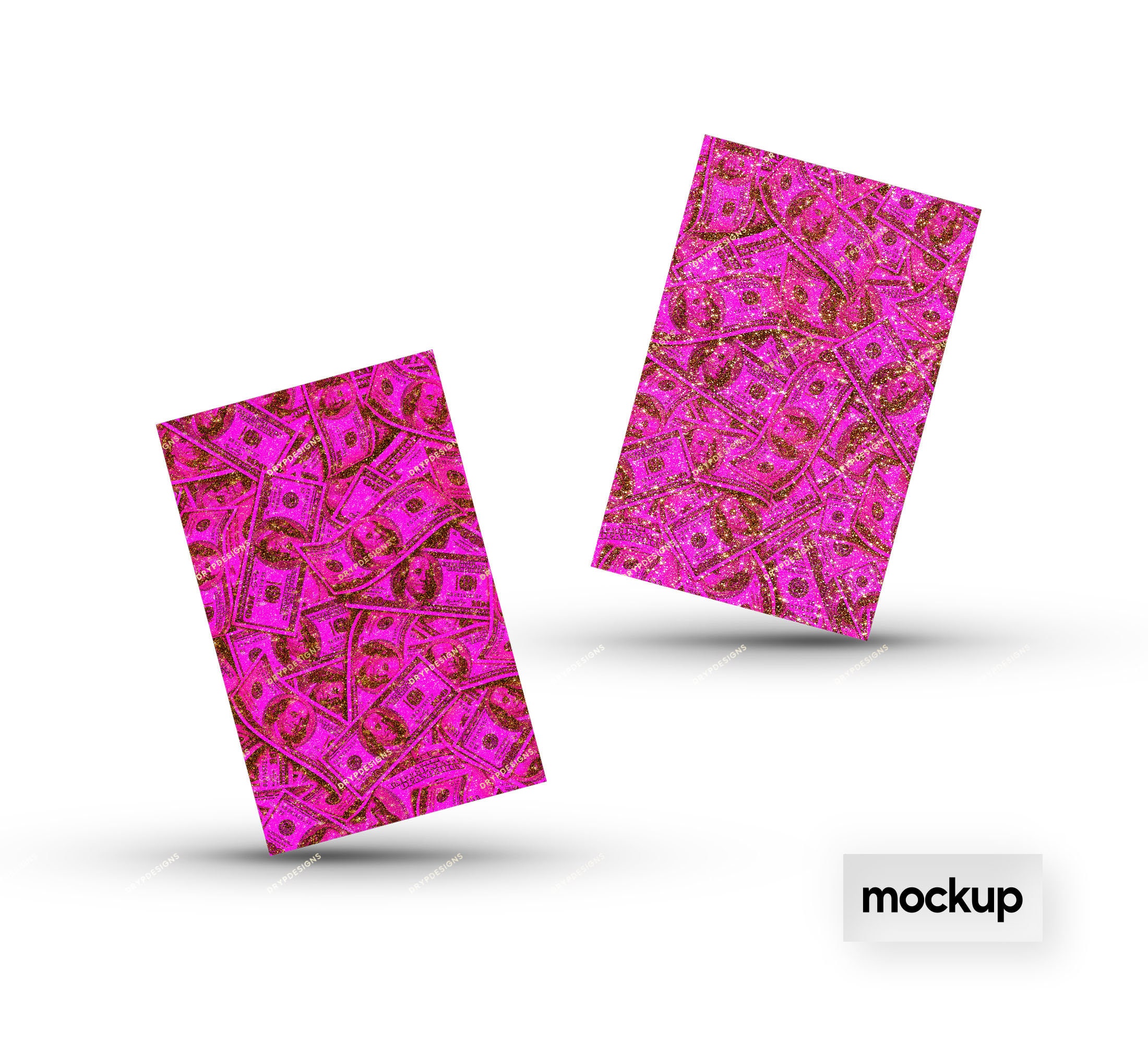 Pink + Gold Glitter Money Seamless Background - Raining Pink Money ...