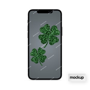 Green Glitter Shamrock Four Leaf Clover PNG Graphic - Green Glitter ...