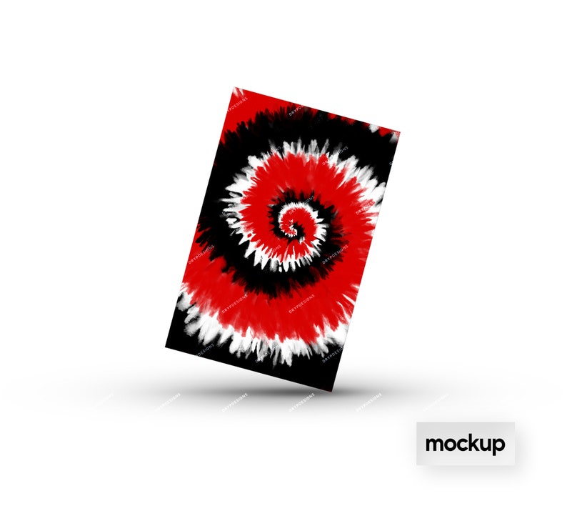 Red + Black + White Tie-dye Swirl Digital Paper Background Pattern ...