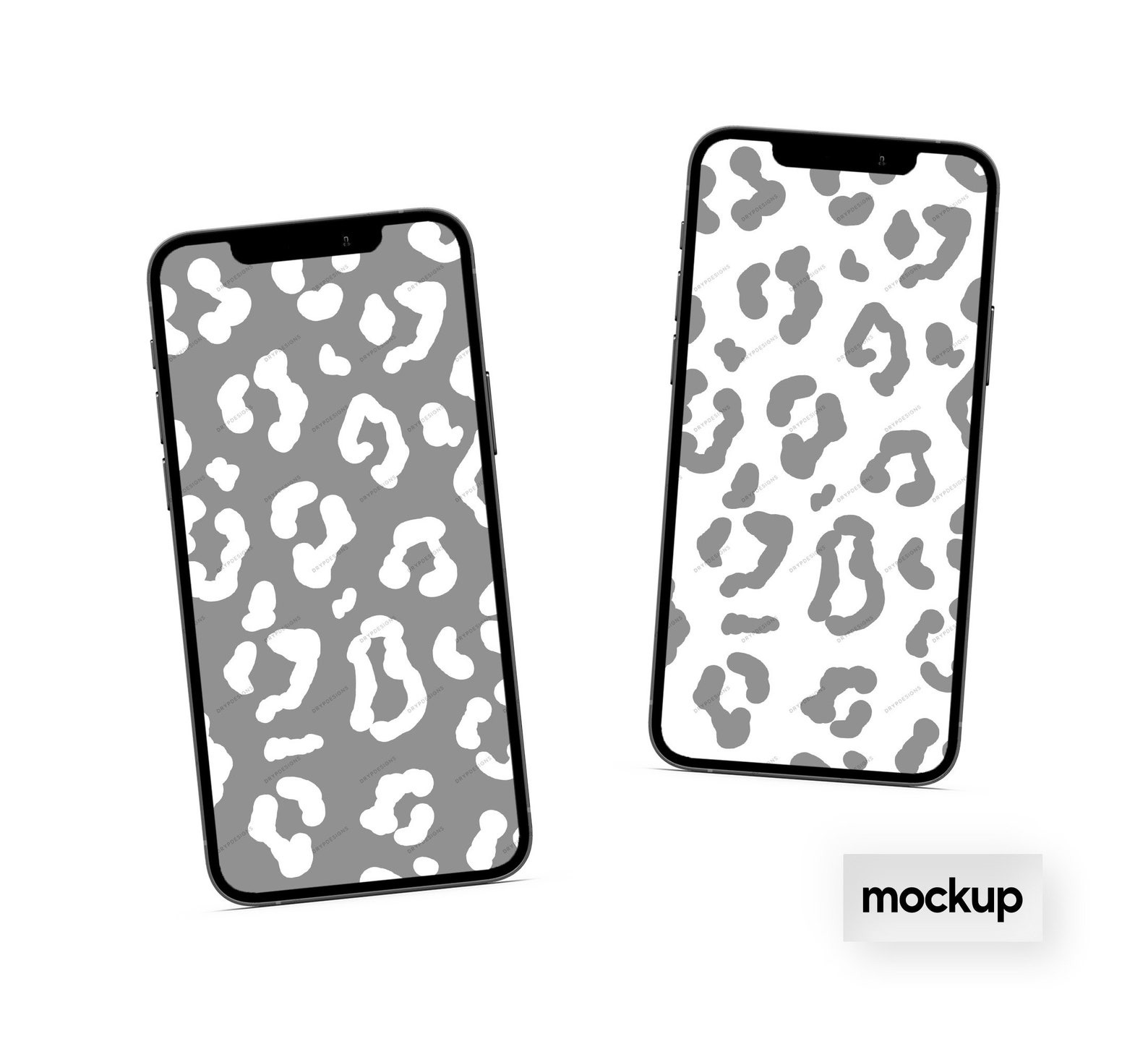 White + Gray Leopard Print Seamless Background Pattern - Light and ...