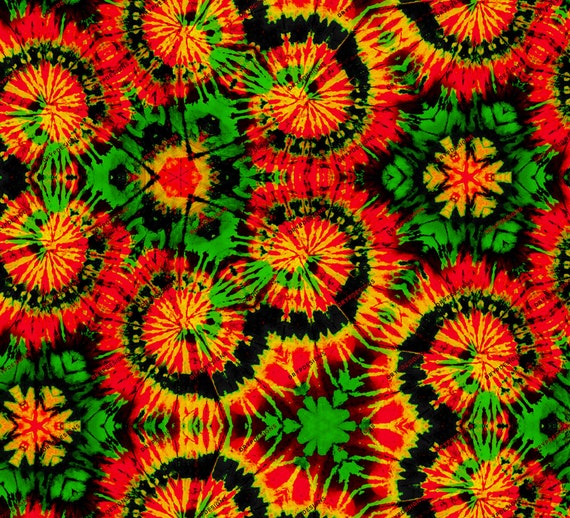 Rasta Black Red Yellow Green Tiedye Seamless Digital - Etsy
