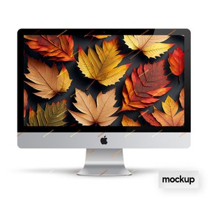 3D Fall Leaves Seamless Digital Paper Background - Realistic Orange ...