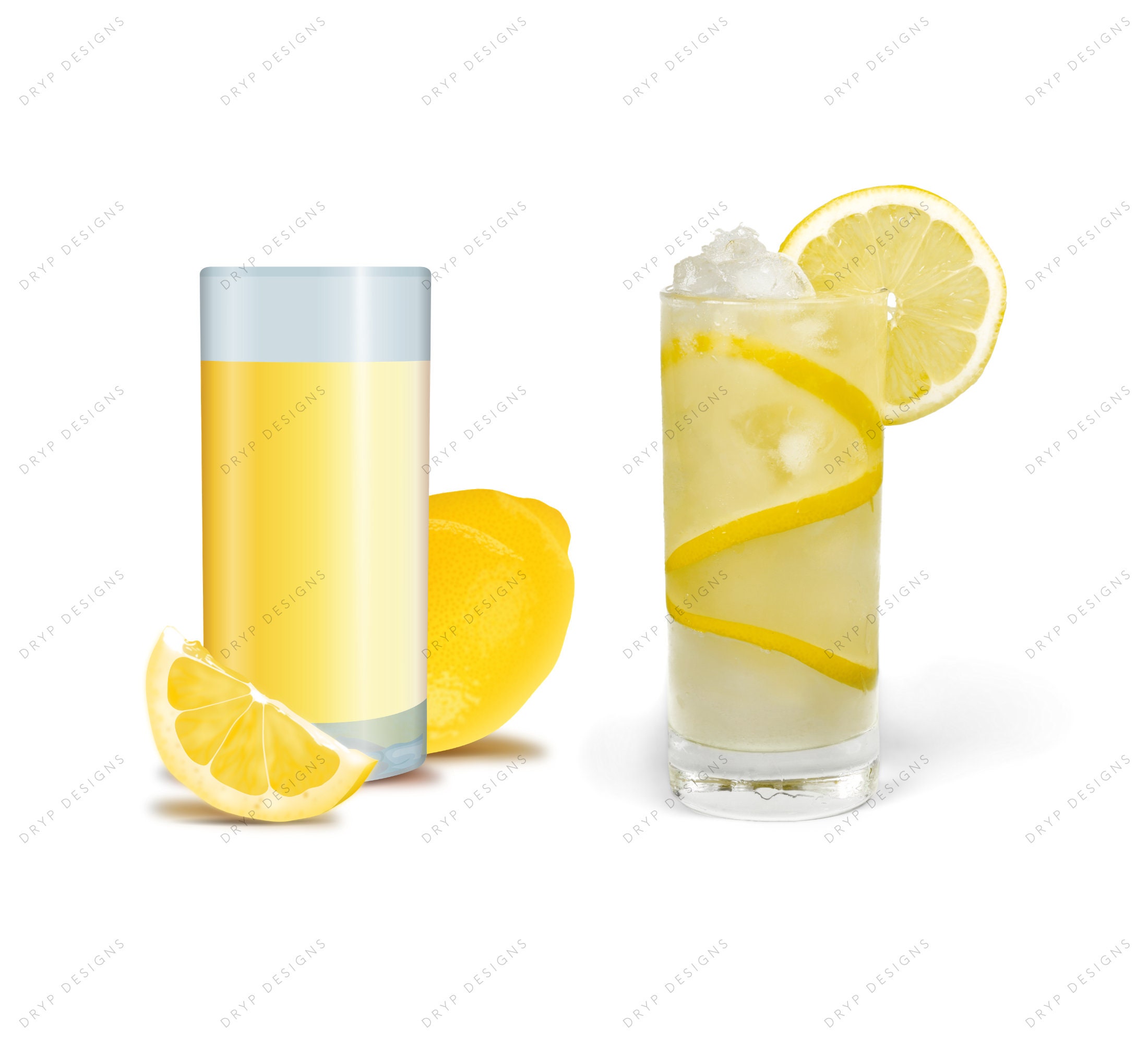 Glasses of Lemonade PNG Digital Download Bundle - Etsy
