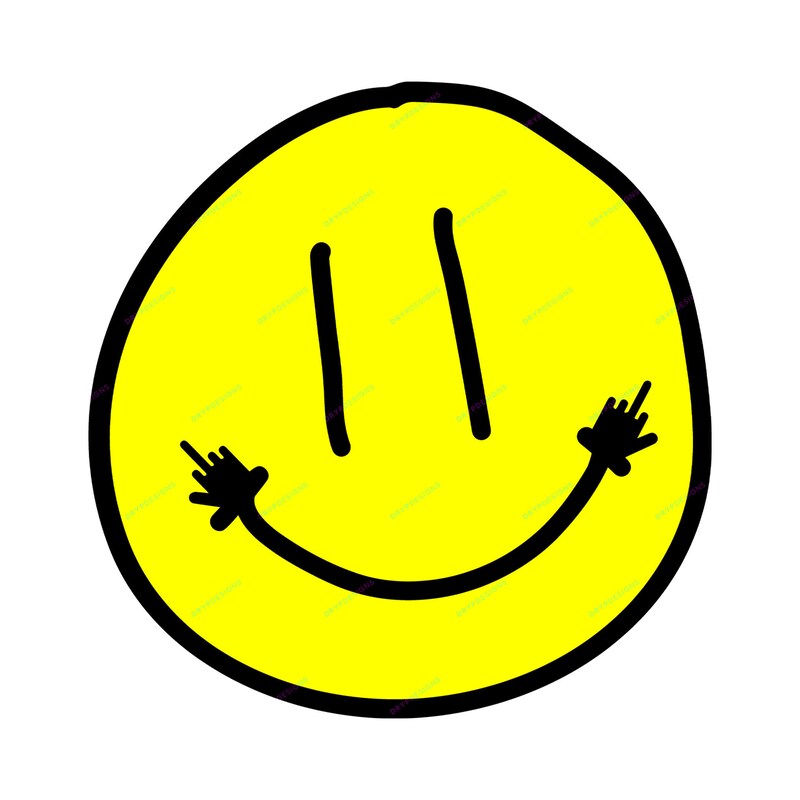 Middle Finger Smiley Face - Etsy