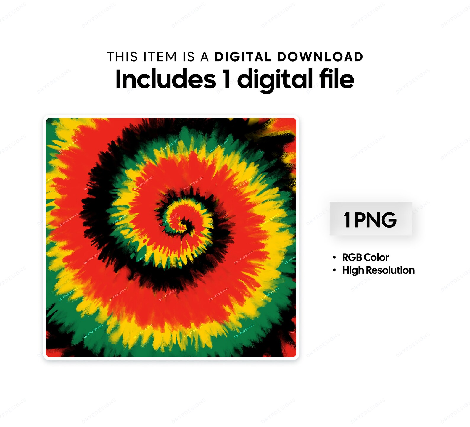 Black Red Yellow Green Tie-dye Digital Paper Background - Etsy