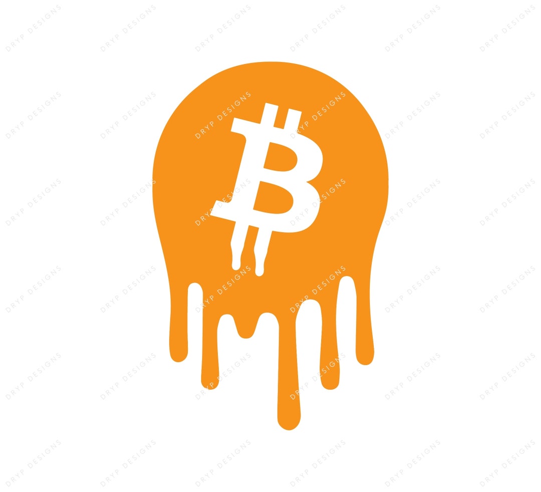 Dripping Bitcoin Logo SVG + PNG Digital Download File - Etsy