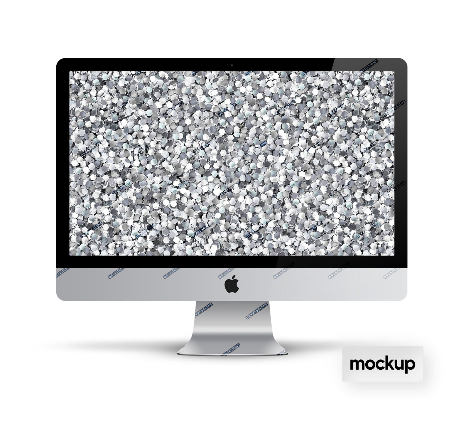 Silver + White Glitter Seamless Digital Paper Background Texture ...