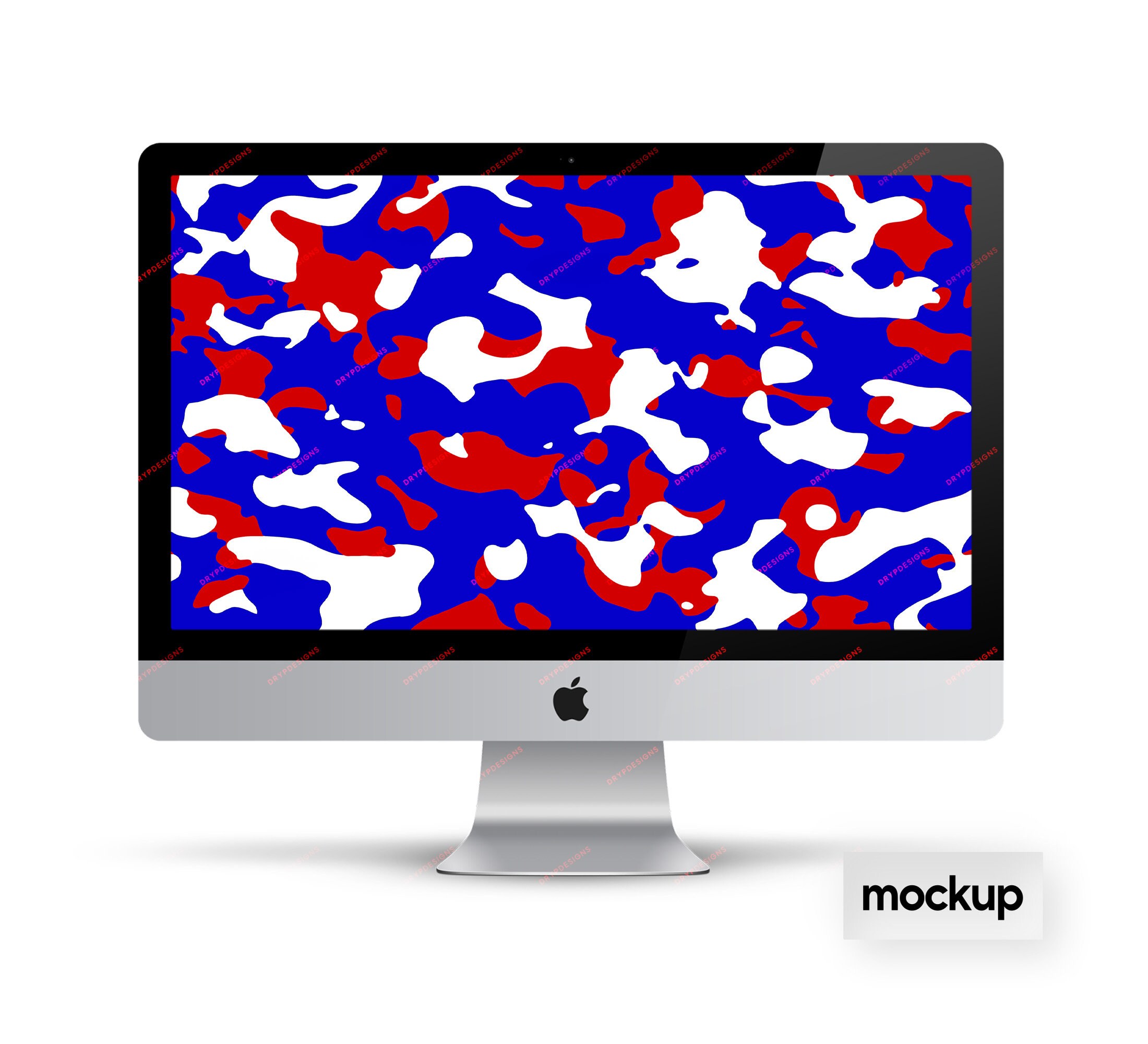 Red + White + Blue Camo Seamless Background Pattern - Military ...