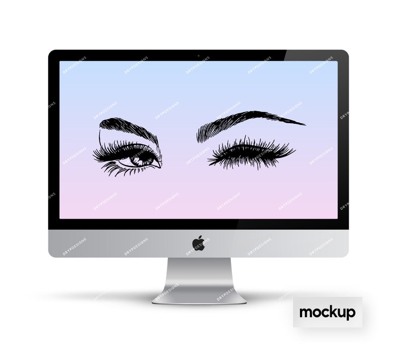Winking Eyelashes SVG + PNG - Hand Drawn Lash Wink Illustration ...