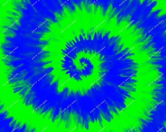 Blue Green Tie Dye | Etsy