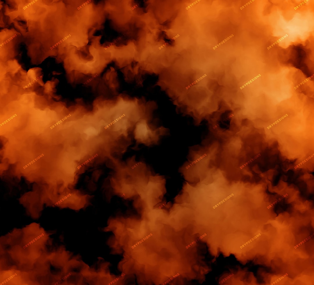 Orange Smoke Clouds Seamless Background Texture - Black and Orange ...