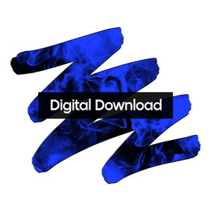 Dark + Bold Blue Smokey Flames Digital Paper Background Seamless ...