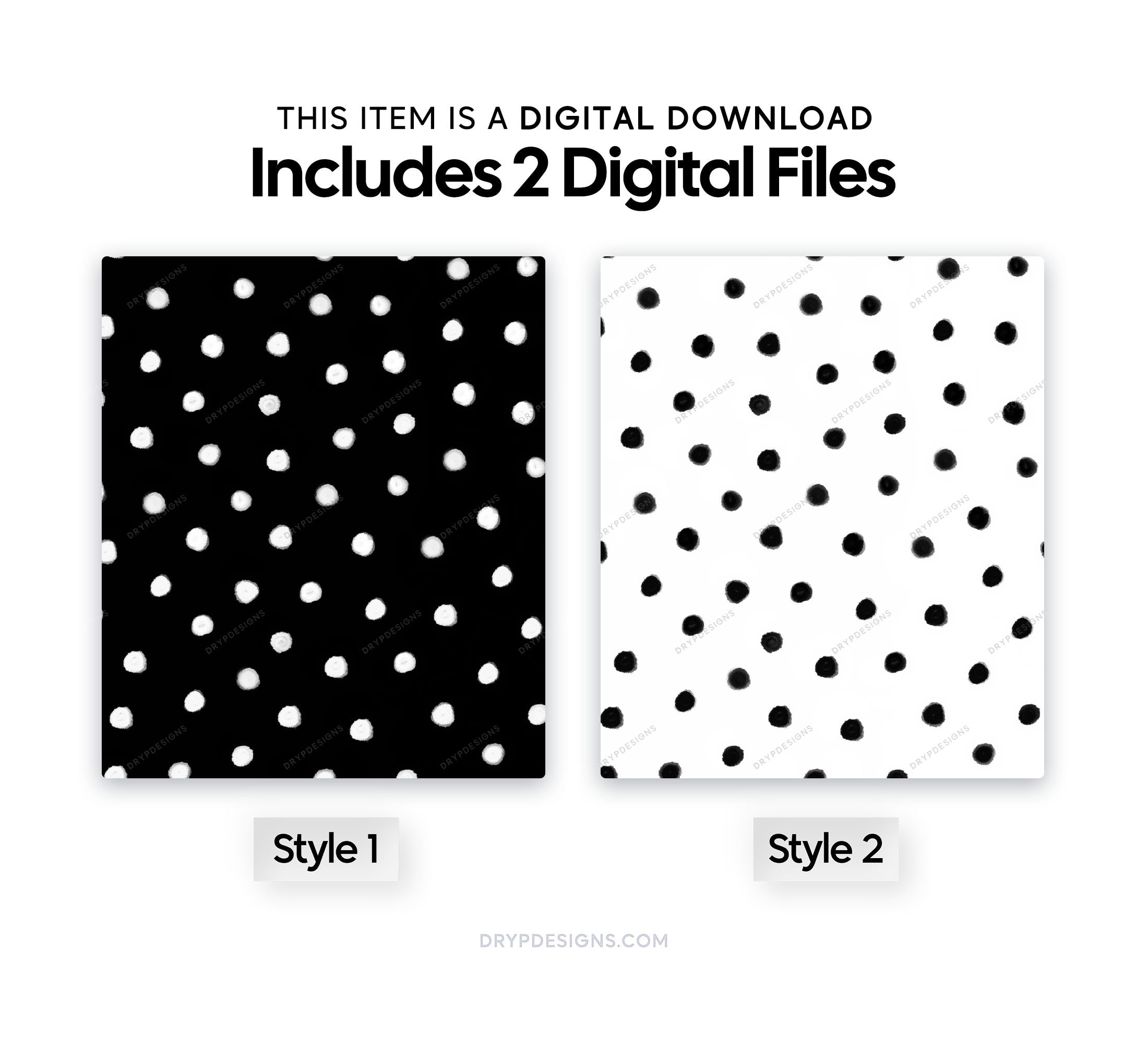 White Background Black Polka Dots