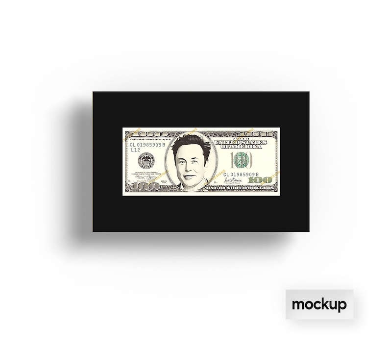 Elon Musk Money PNG Graphic Elon on Hundred Dollar Bill | Etsy
