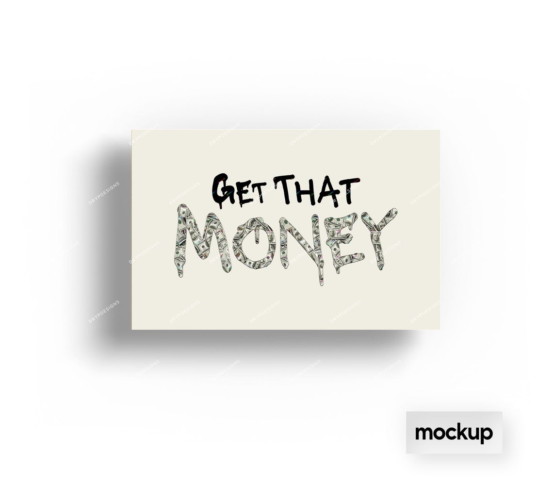 Get That Money PNG Text Graphic Font Money Pattern - Etsy