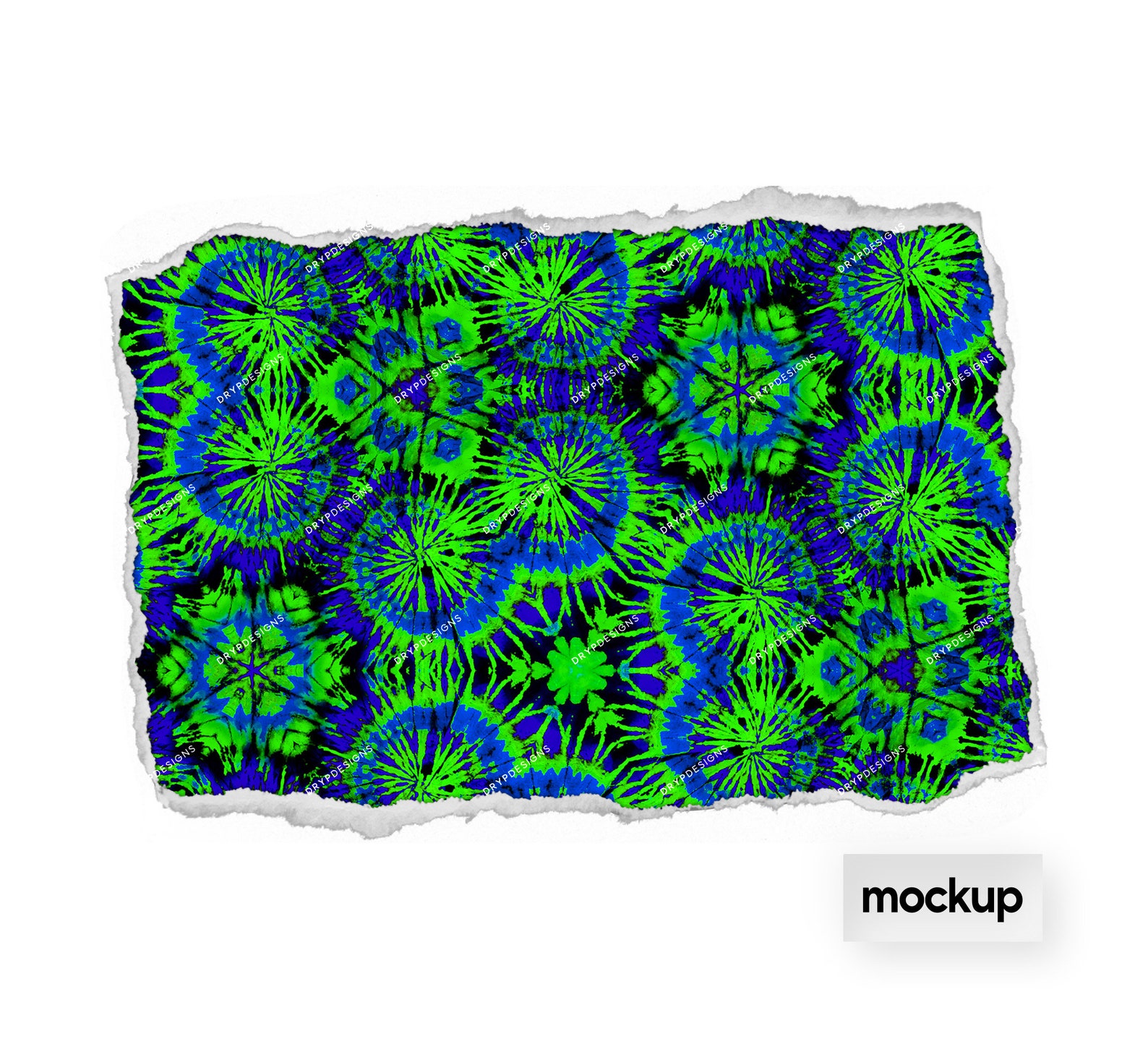 Neon Blue Green Tie-dye Seamless Pattern Background Texture | Etsy