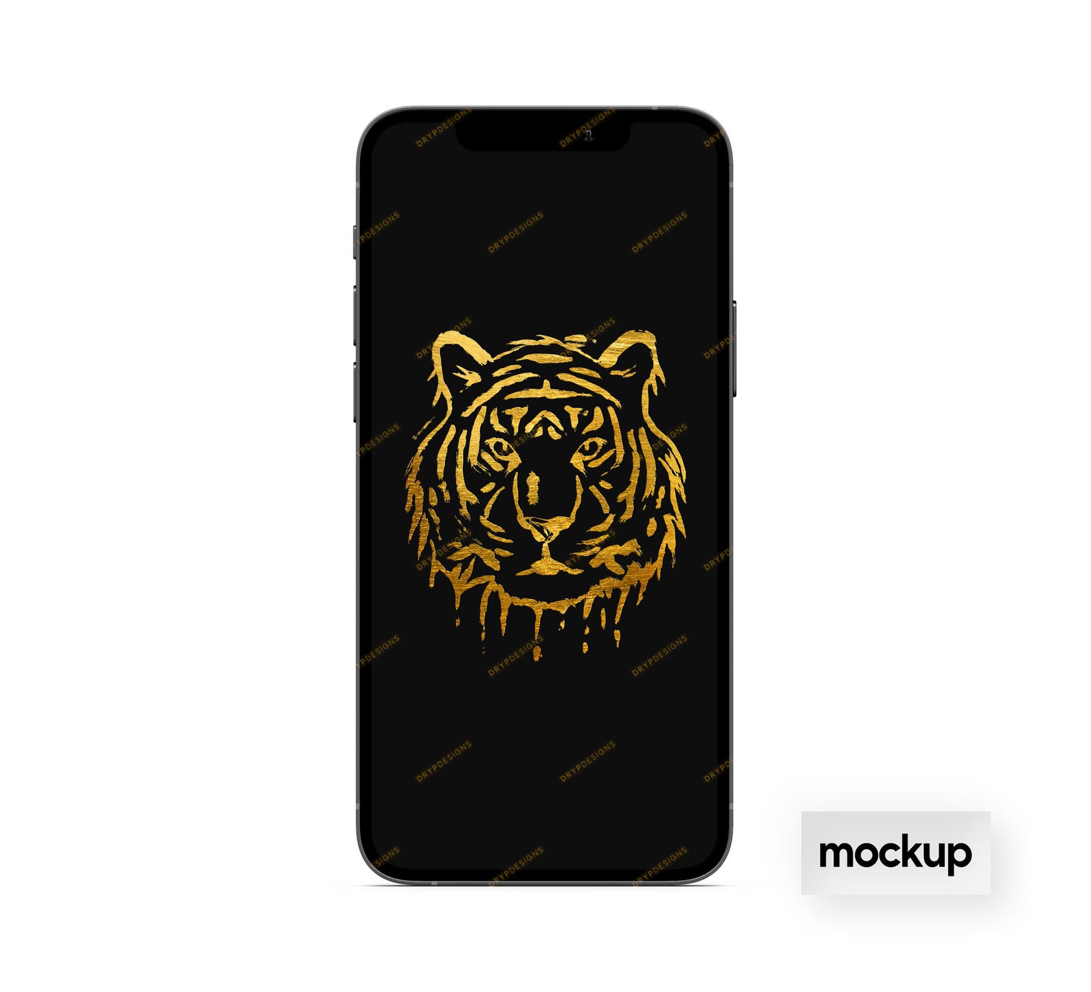 Dripping Gold Lion PNG Graphic - Black and Gold Lion Outline Digital ...