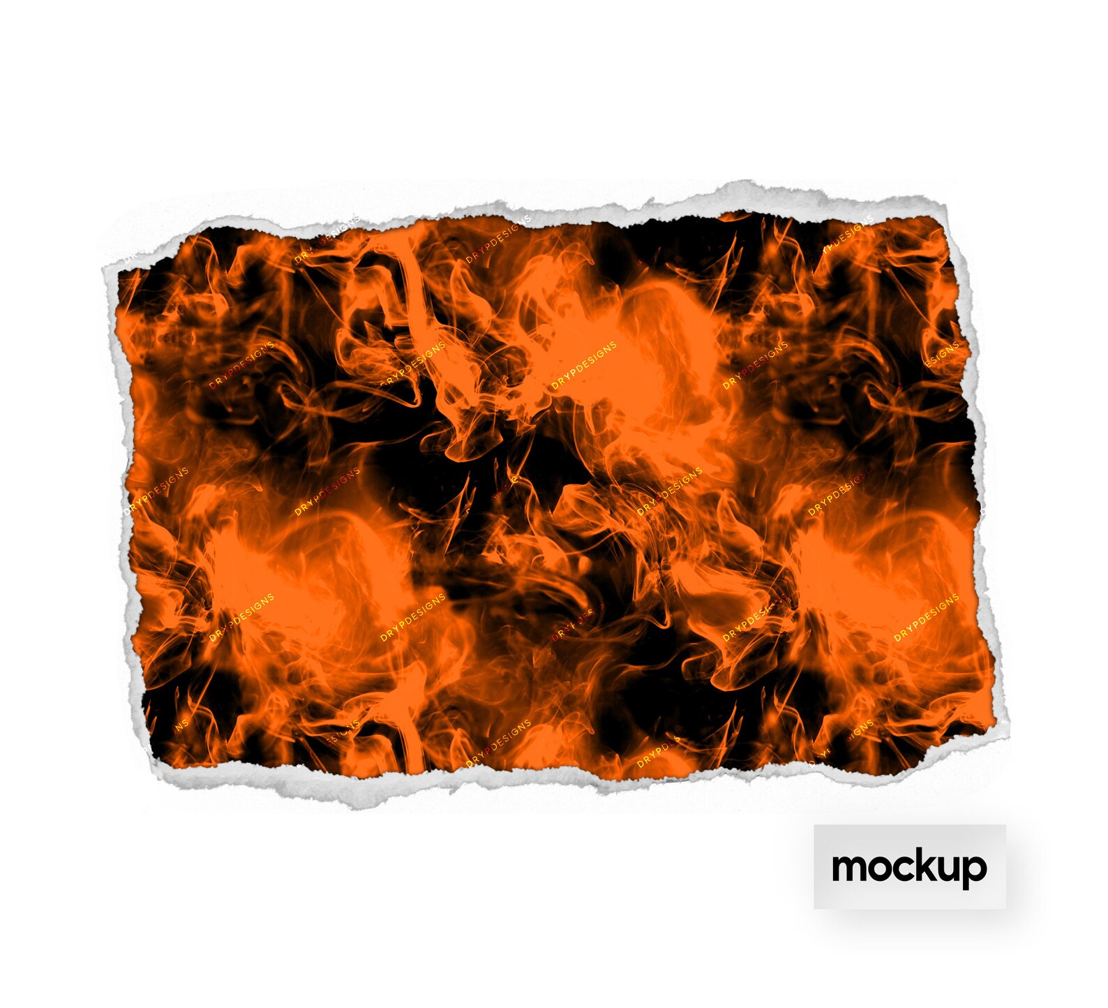 Smokey Blaze Orange Firey Flames Digital Paper Background Seamless ...
