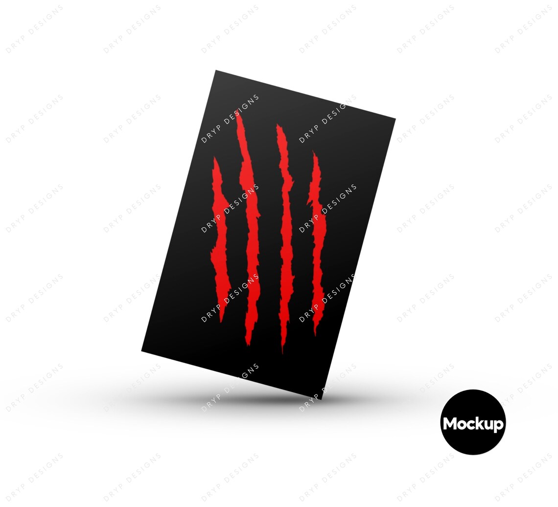Black Red Claw Mark Scratches SVG PNG Digital Download - Etsy