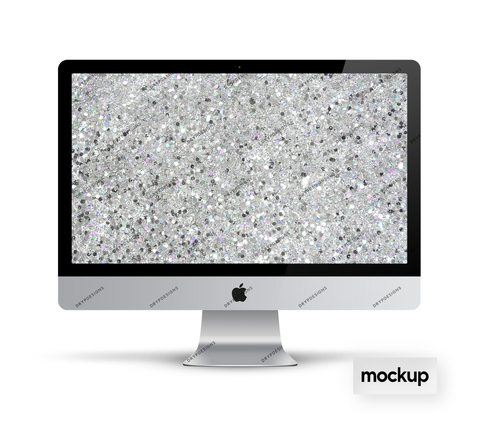 Silver + White Glitter Digital Paper Background Texture PNG - Digital ...