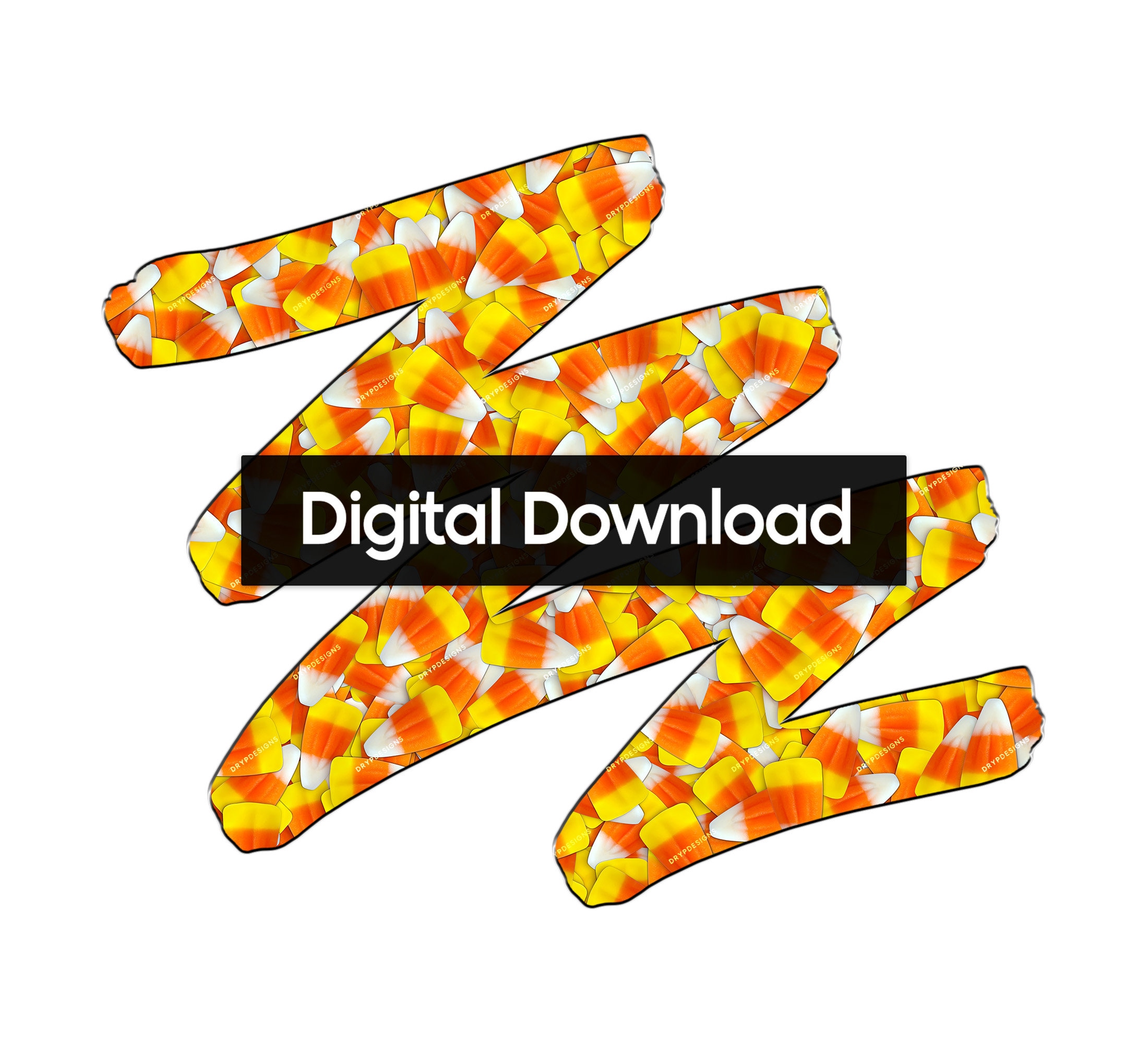 Candy Corn Seamless Background Pattern Overlay PNG Halloween - Etsy