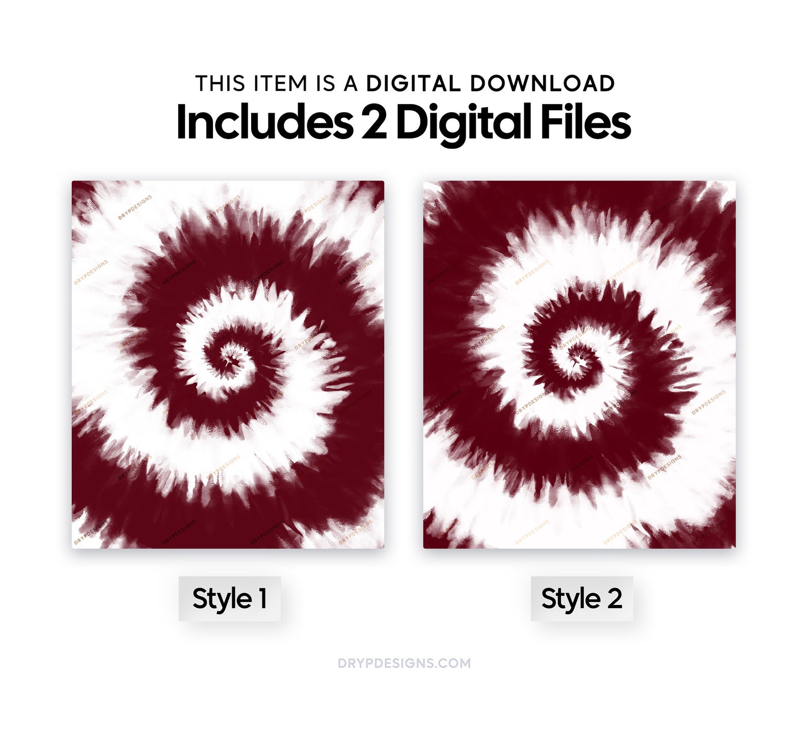 Maroon + White Tiedye Swirl Digital Paper Background Pattern - PNG ...