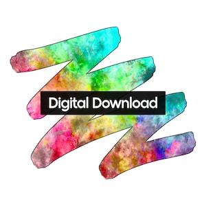 Rainbow Pastel Tiedye Watercolor Digital Background Texture - Vibrant ...