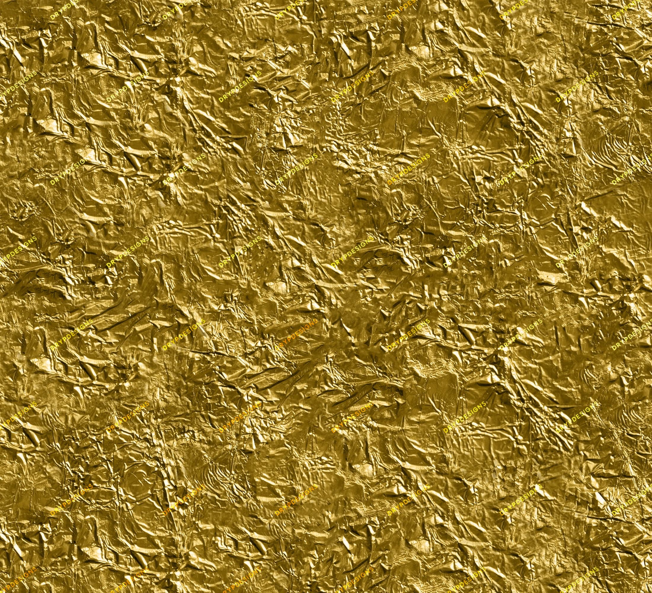 Crinkled Gold Foil Seamless Background Texture - Luxurious Metallic ...