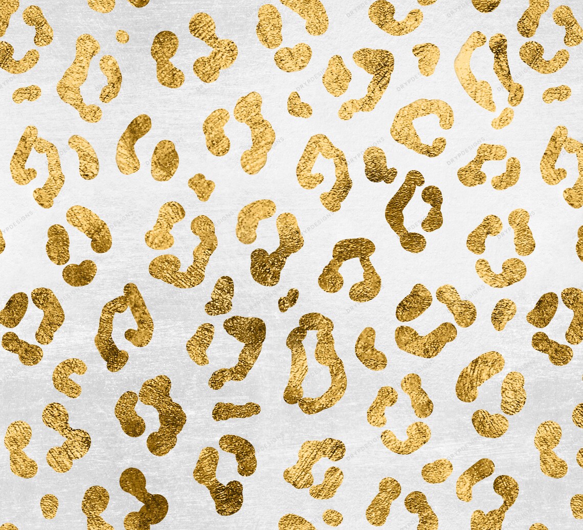 White Gold Shimmer Leopard Print Seamless Pattern - Etsy