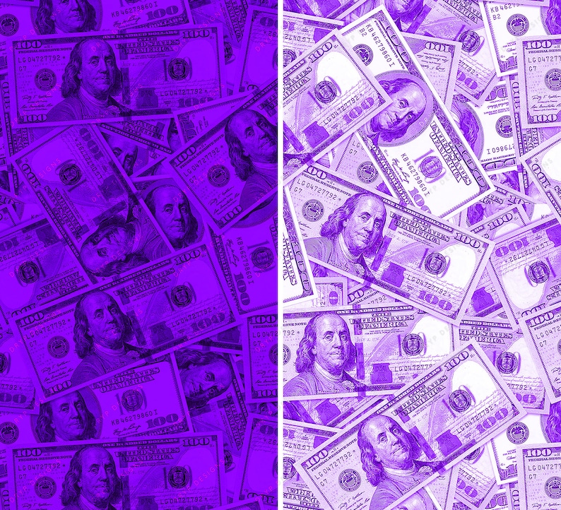 Purple Money Background 100 Dollar Bills Seamless Digital - Etsy