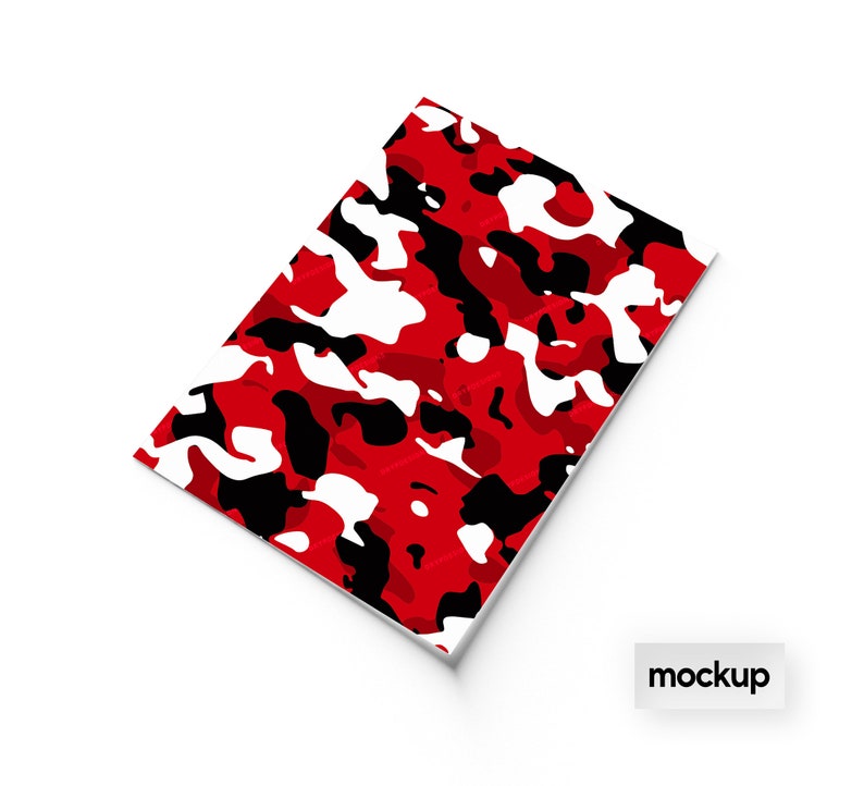 Red Camo Seamless Background Pattern - Vibrant Red Camouflage SVG + PNG ...