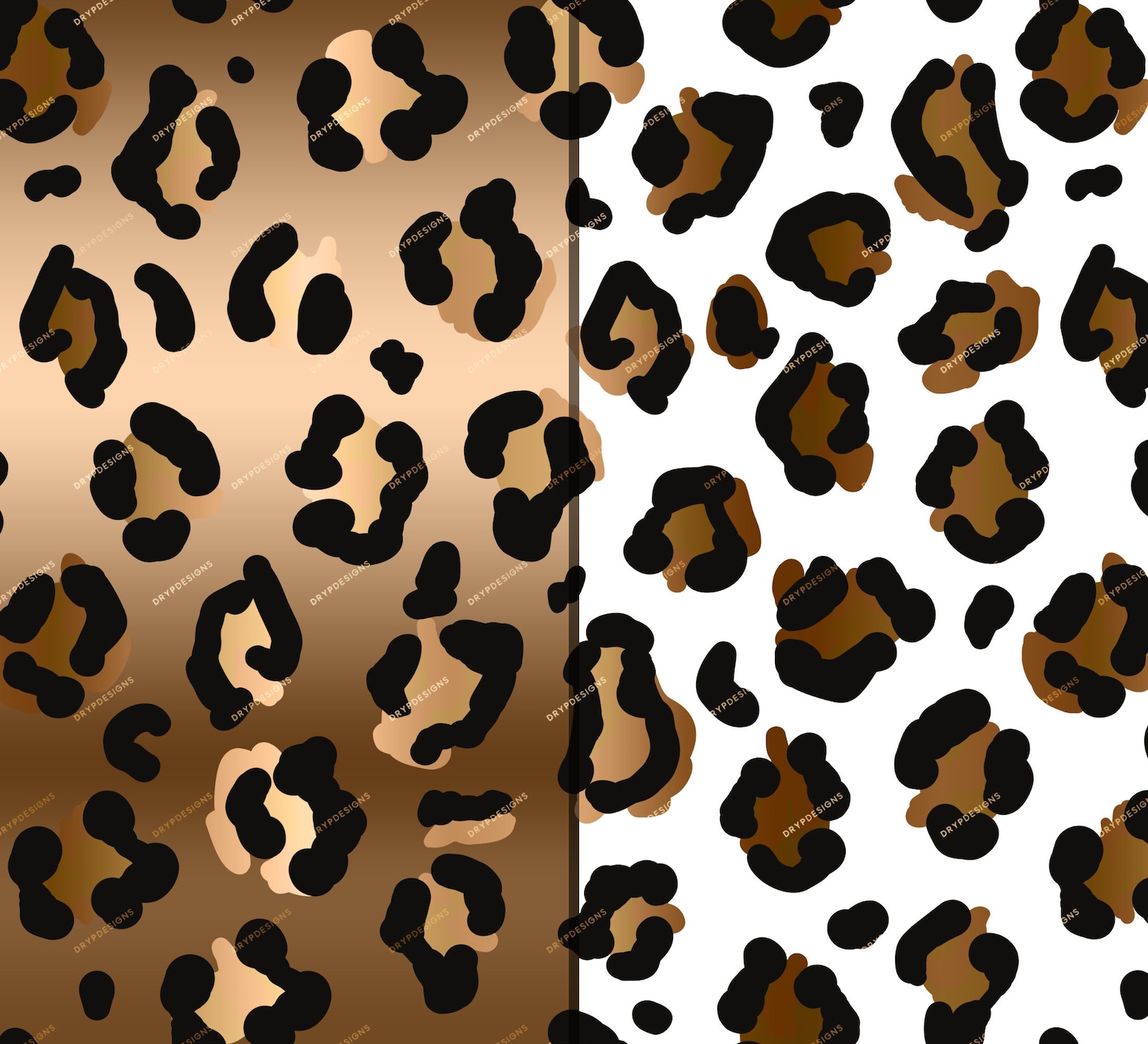 Golden Brown Gradient Seamless Leopard Print Pattern - Etsy