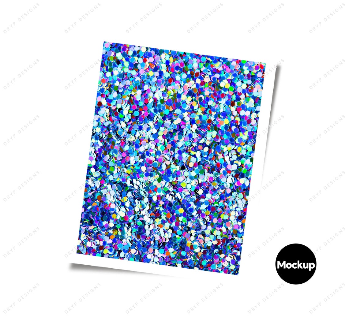 Blue Holographic Glitter Digital Paper Background Texture - Digital ...
