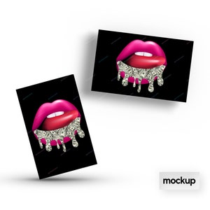 Dripping Money Lips PNG Graphic Instant Digital Download Files - Etsy