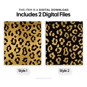 Black + Gold Seamless Leopard Print Background Pattern - Metallic ...