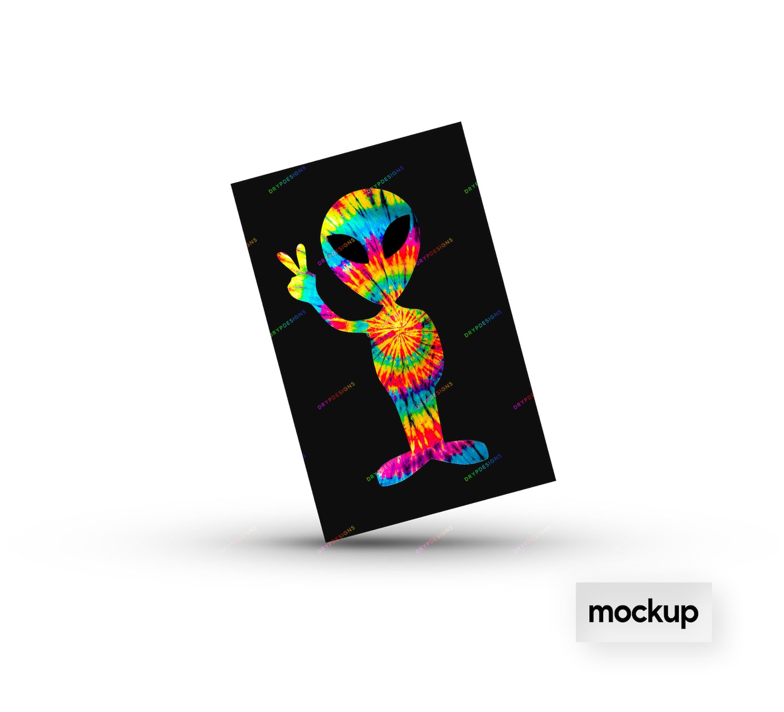 Peacin' Tiedye Alien Man PNG Graphic Psychedelic Outer - Etsy