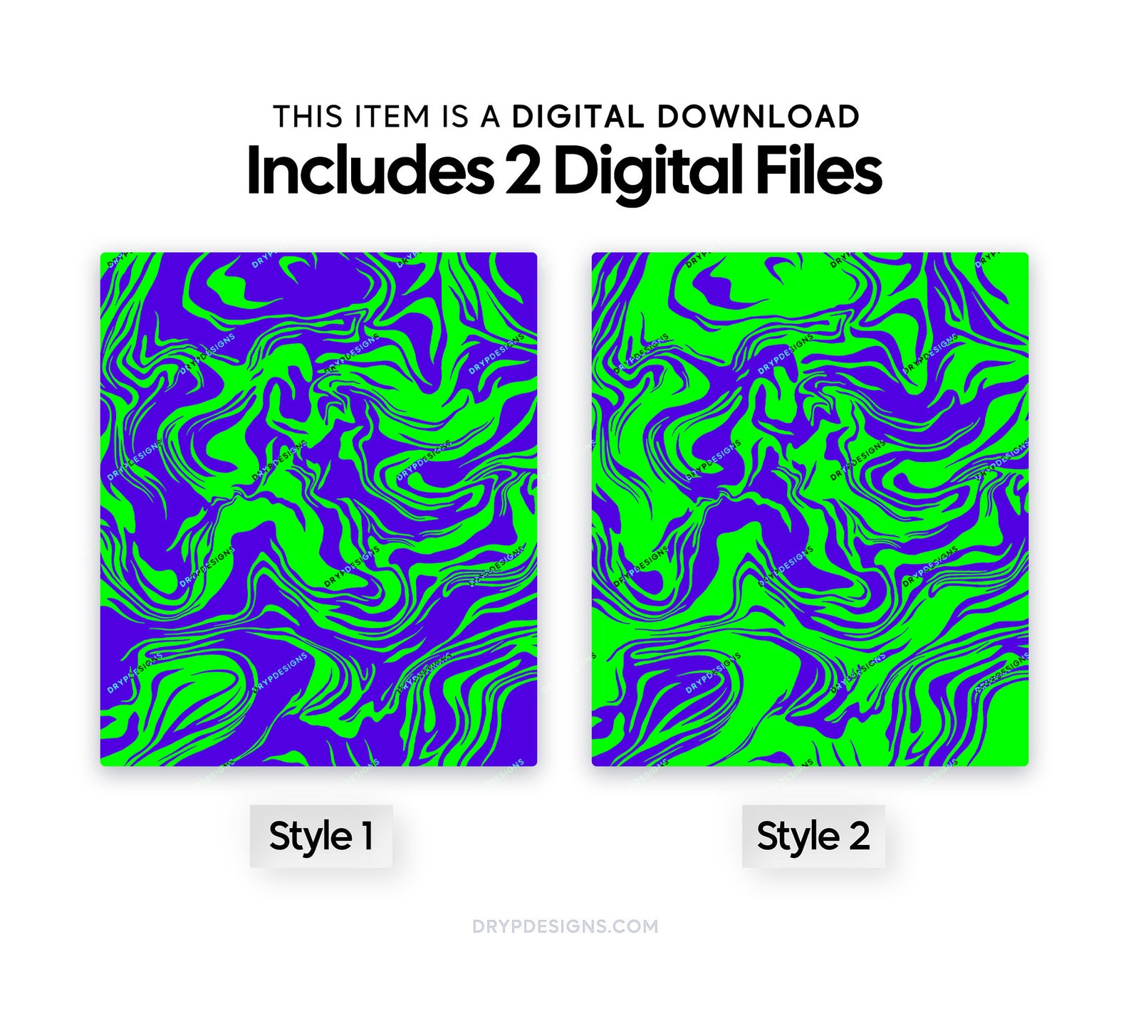 Lime Green Purple Marble Seamless Digital Paper Background - Etsy