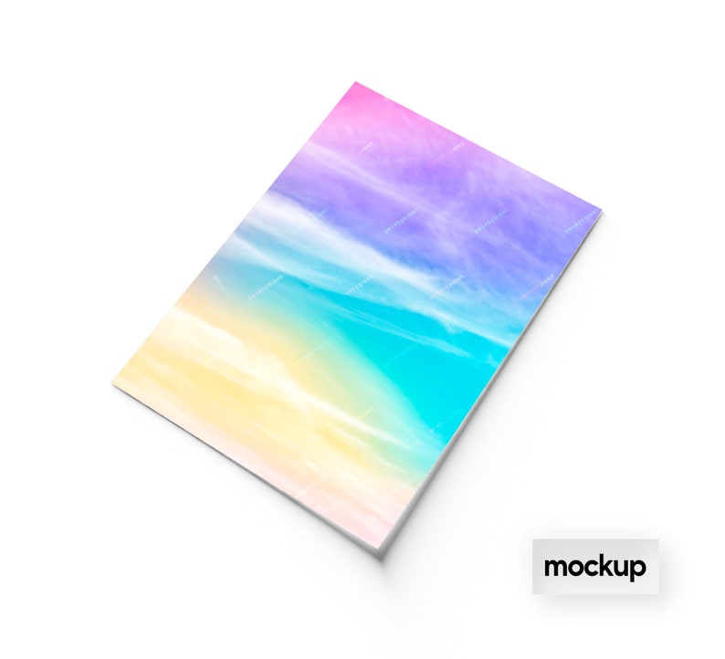 Rainbow Pastel Clouds Digital Paper Background Vibrant Sky - Etsy