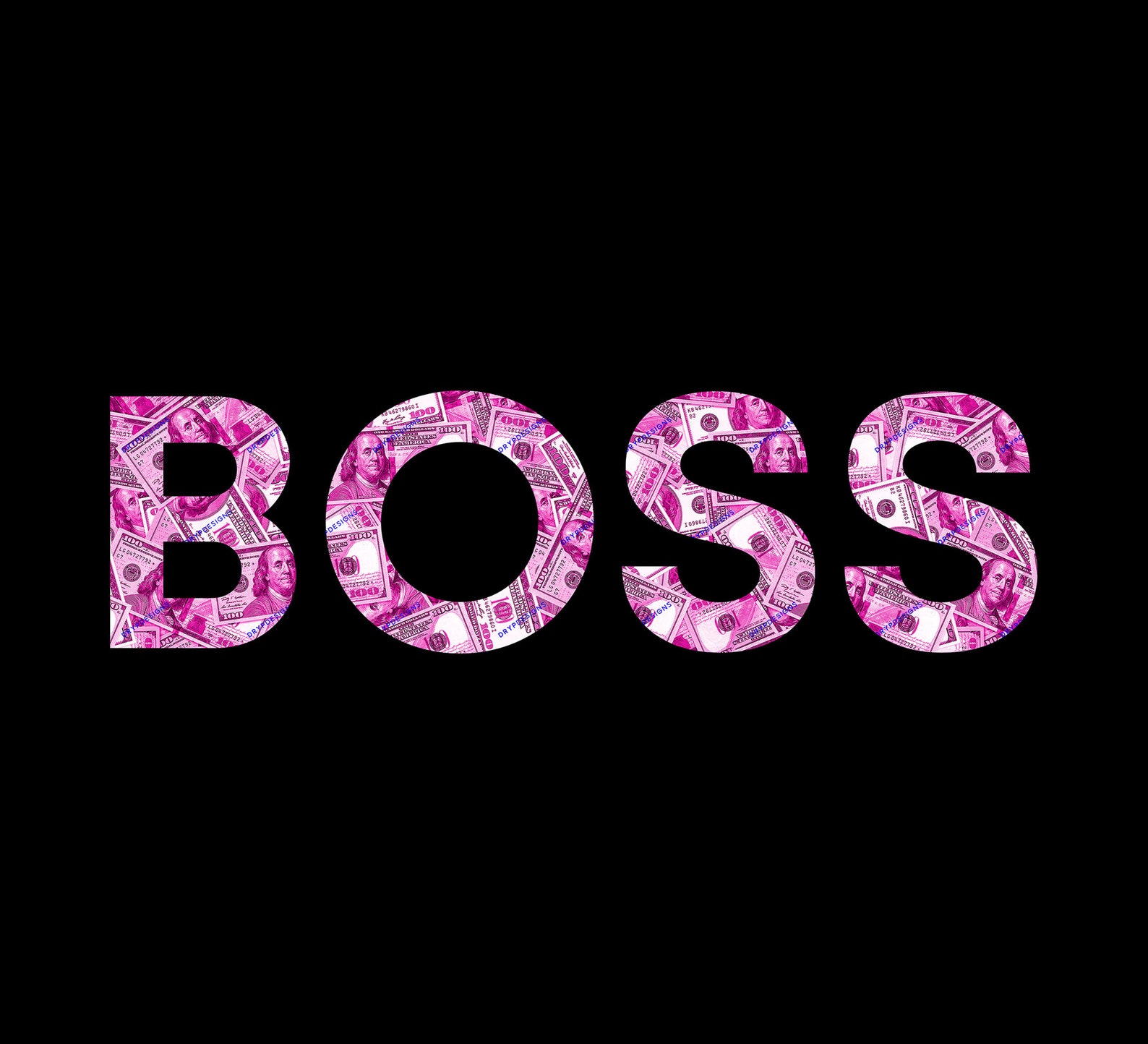 BOSS Pink Money Words PNG Graphic Money Pattern Entrepreneur - Etsy