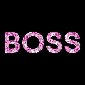 BOSS Pink Money Words PNG Graphic - Money Pattern Entrepreneur Words ...