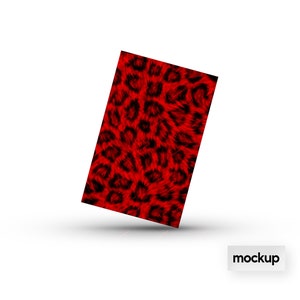 Red Leopard Print Seamless Digital Paper Background Texture - Realistic ...