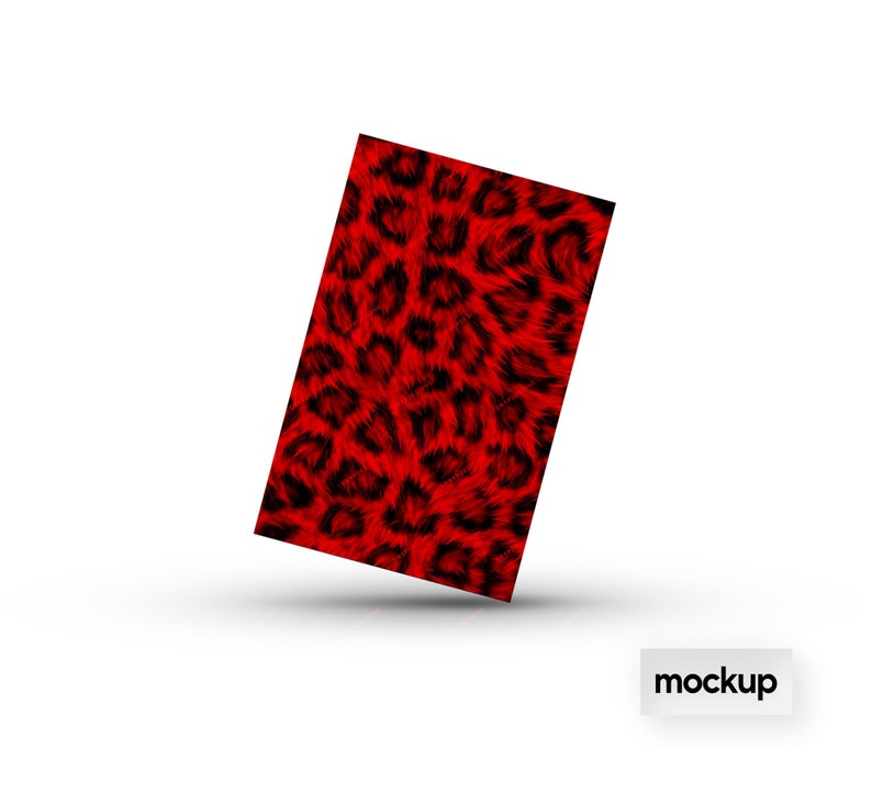Red Leopard Print Seamless Digital Paper Background Texture - Realistic ...