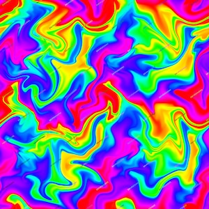 Groovy Rainbow Neon Liquid Gradient Seamless Digital Paper Background ...