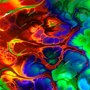 Trippy Psychedelic Rainbow Liquid Seamless Digital Paper Background ...